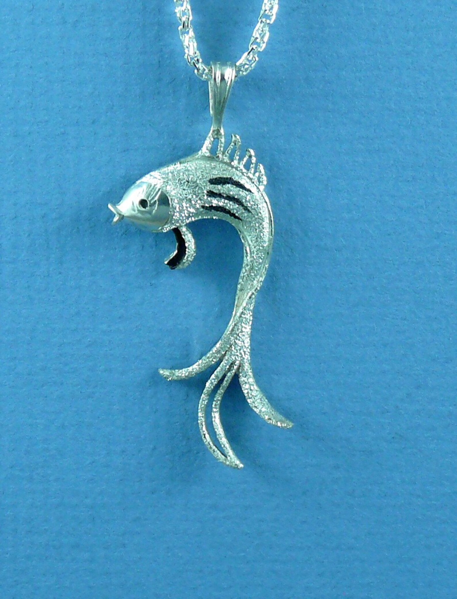 Koi Fish Pendant Exotic Sterling Silver - Etsy
