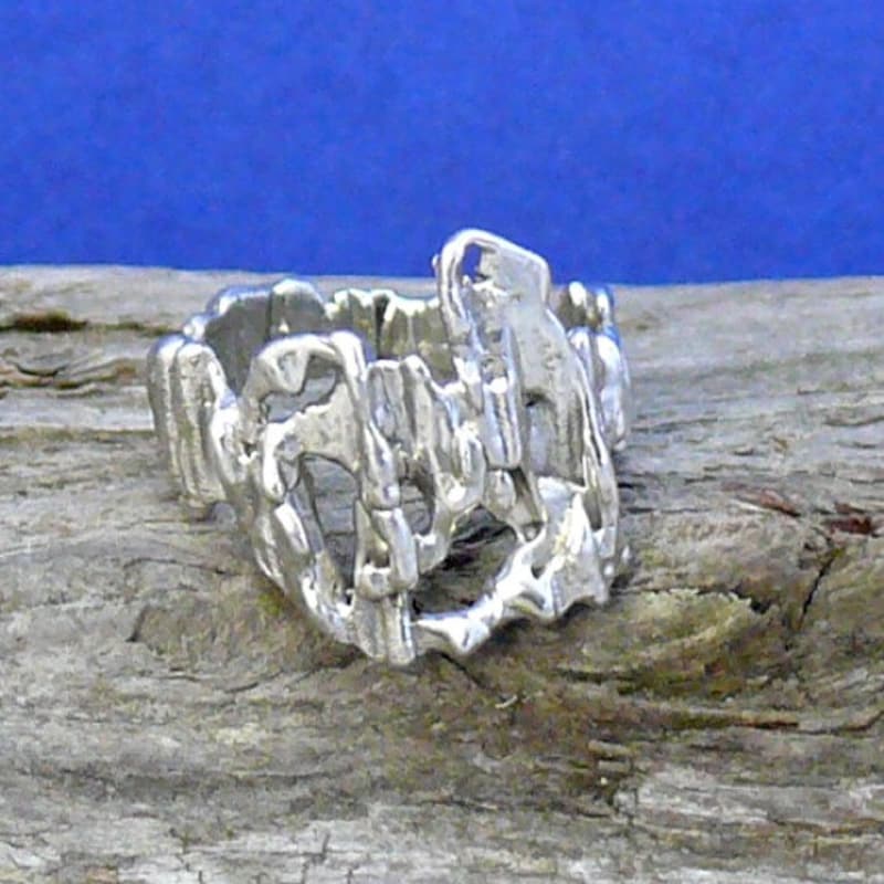 Cast Silver Ring - Etsy