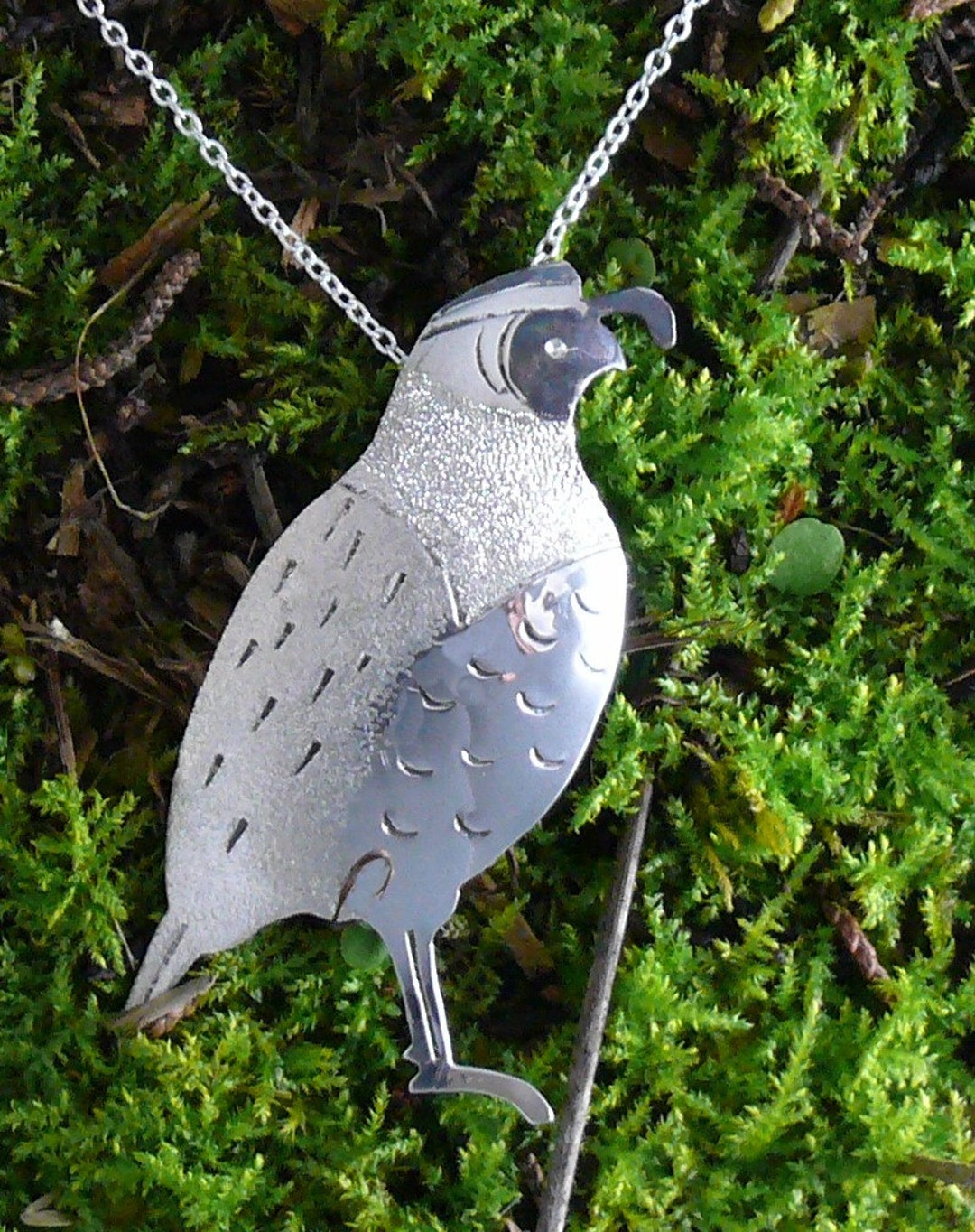 Quail Pin / Pendant Sterling Silver - Etsy