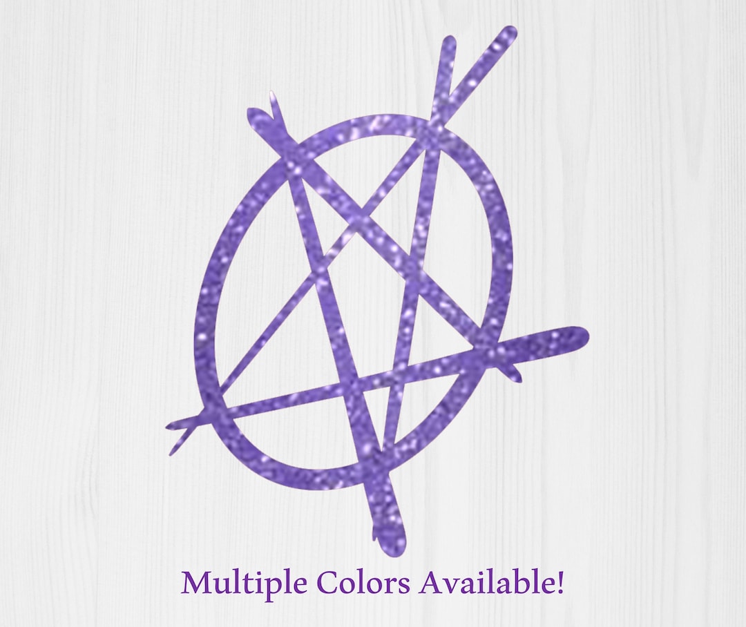 Glitter Drawn Graffiti Pentagram / Pentacle Permanent Vinyl Decal - Etsy