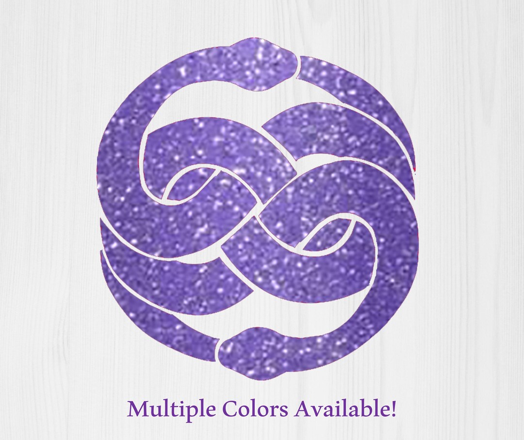 Glitter Auryn Double Coiled Snakes Permanent Vinyl Decal - Etsy