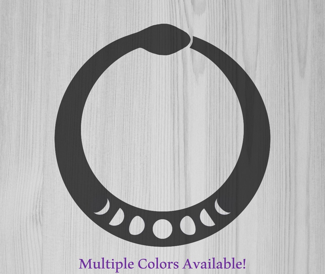 Ouroboros Moon Phases Glossy Permanent Vinyl Decal - Etsy