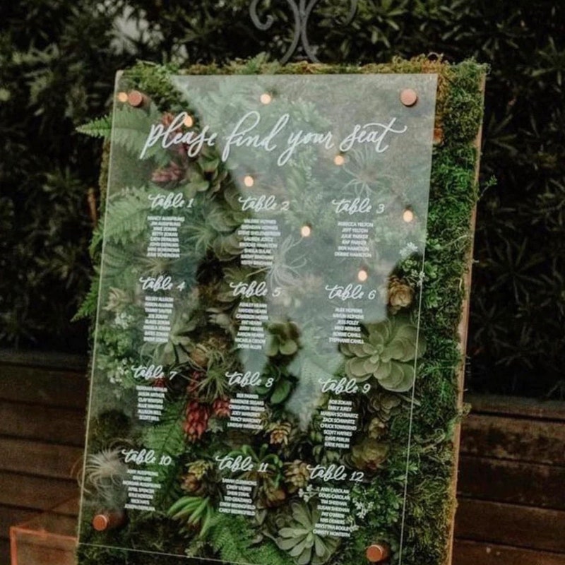 Acrylic Wedding Seating Chart - Etsy