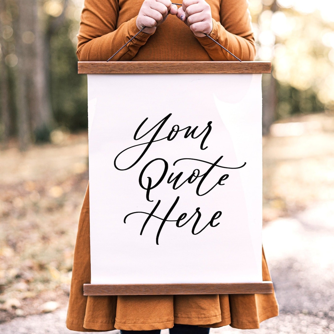 Custom Quote Hanging Canvas Sign, Custom Sign, Farmhouse Wall Art ...