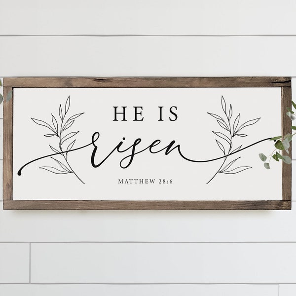 He is Risen Sign - Etsy