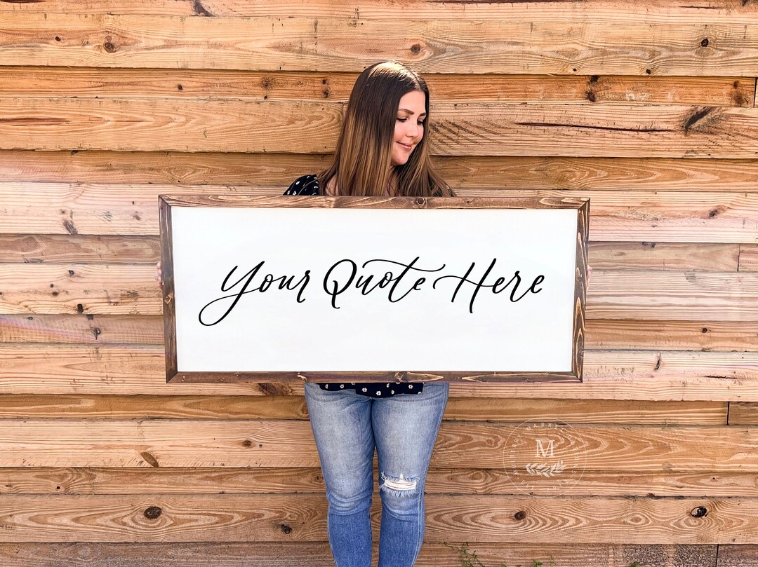 Custom Quote Sign for Home | Personalized Wood Sign | Custom Wall Decor ...