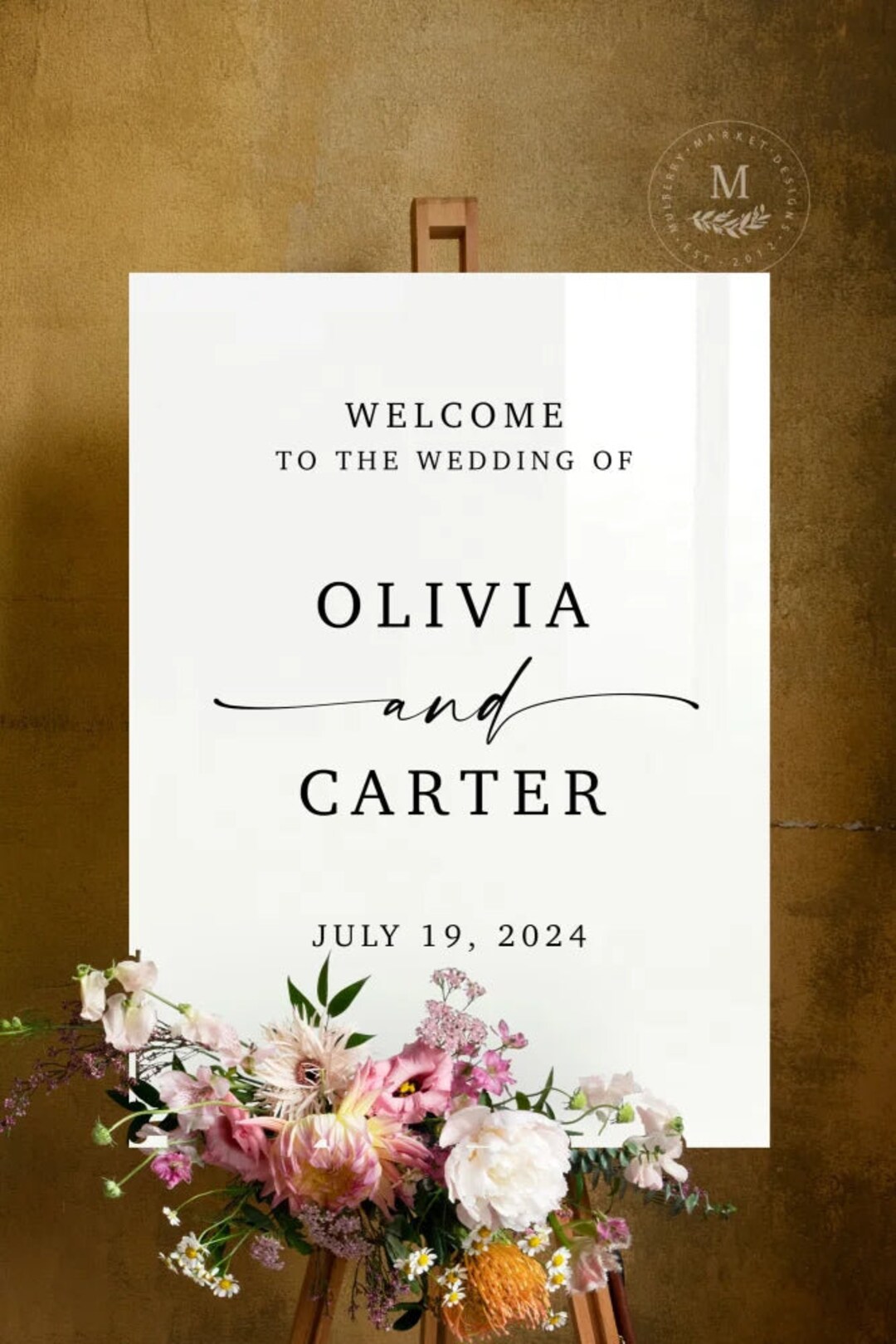 Acrylic Modern Wedding Welcome Sign, Wedding Signs, Acrylic Wedding ...