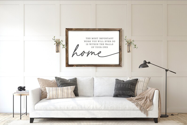 The Most Important Work Sign Wood Sign Living Room Wall - Etsy
