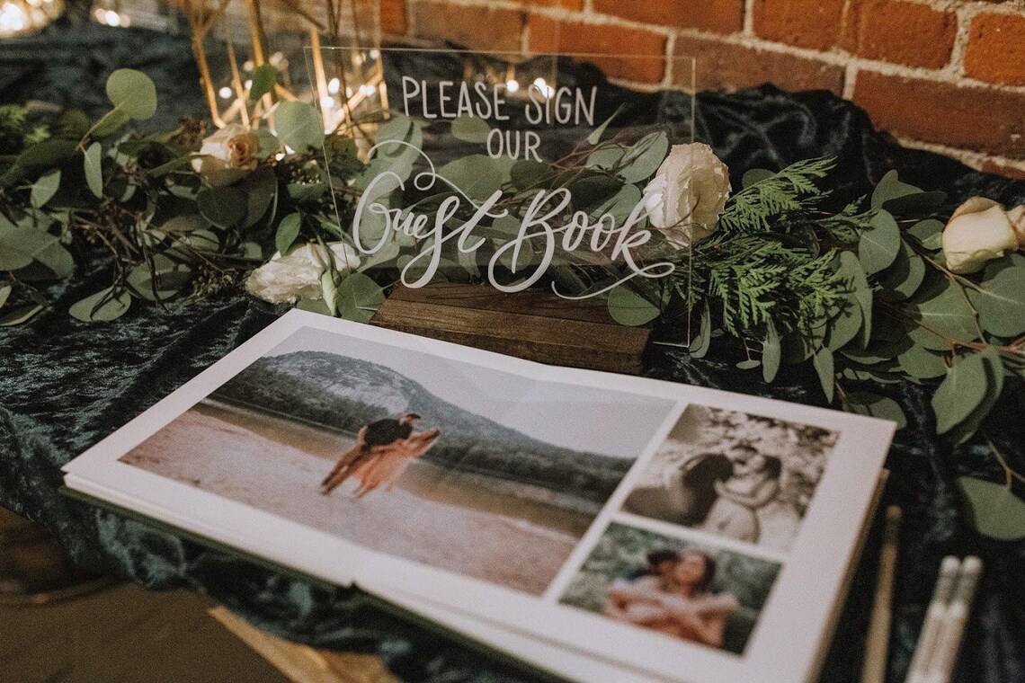 Acrylic Please Sign Our Guest Book Sign Acrylic Wedding Sign | Etsy