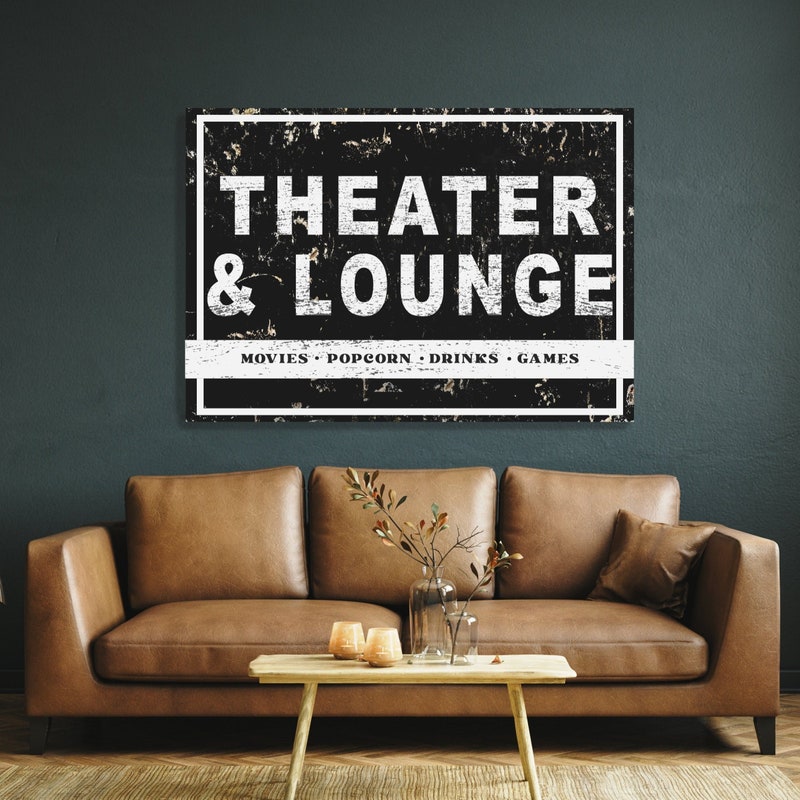 Theater Room Sign - Etsy