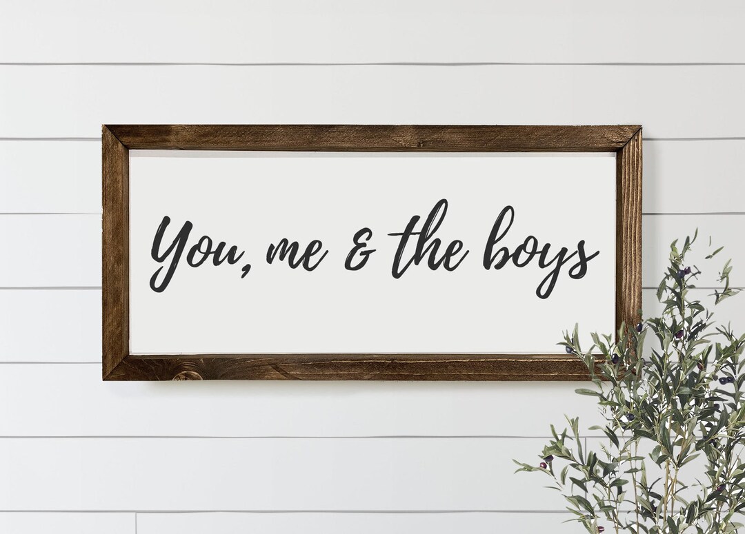 You Me & the Boys Sign, Living Room Signs, Boy Mom Sign, Gift for Mom ...