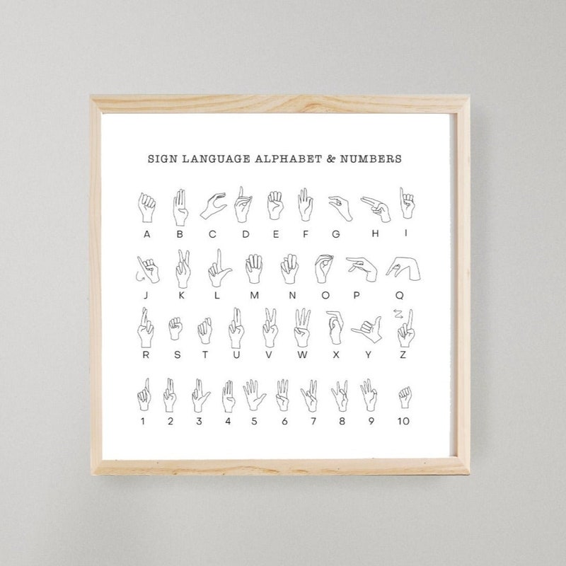 Sign Language Decor - Etsy