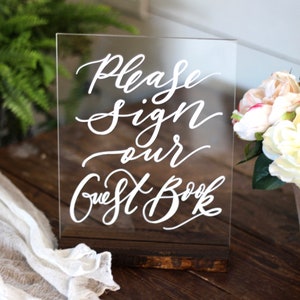 Acrylic Guest Book Sign, Acrylic Wedding Sign, Wedding Acrylic Sign ...