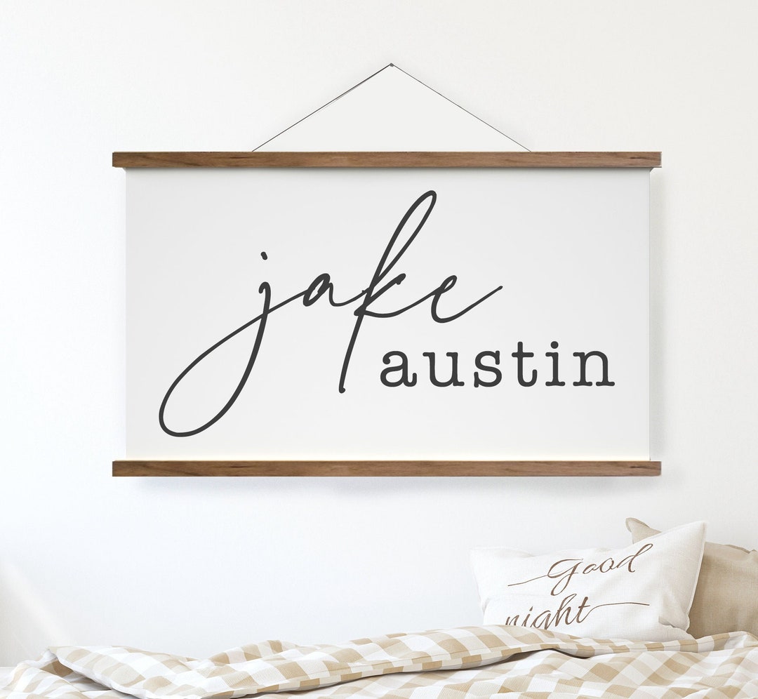Personalized Name Hanging Canvas Sign, Nursery Sign, Nursery Wall Art ...