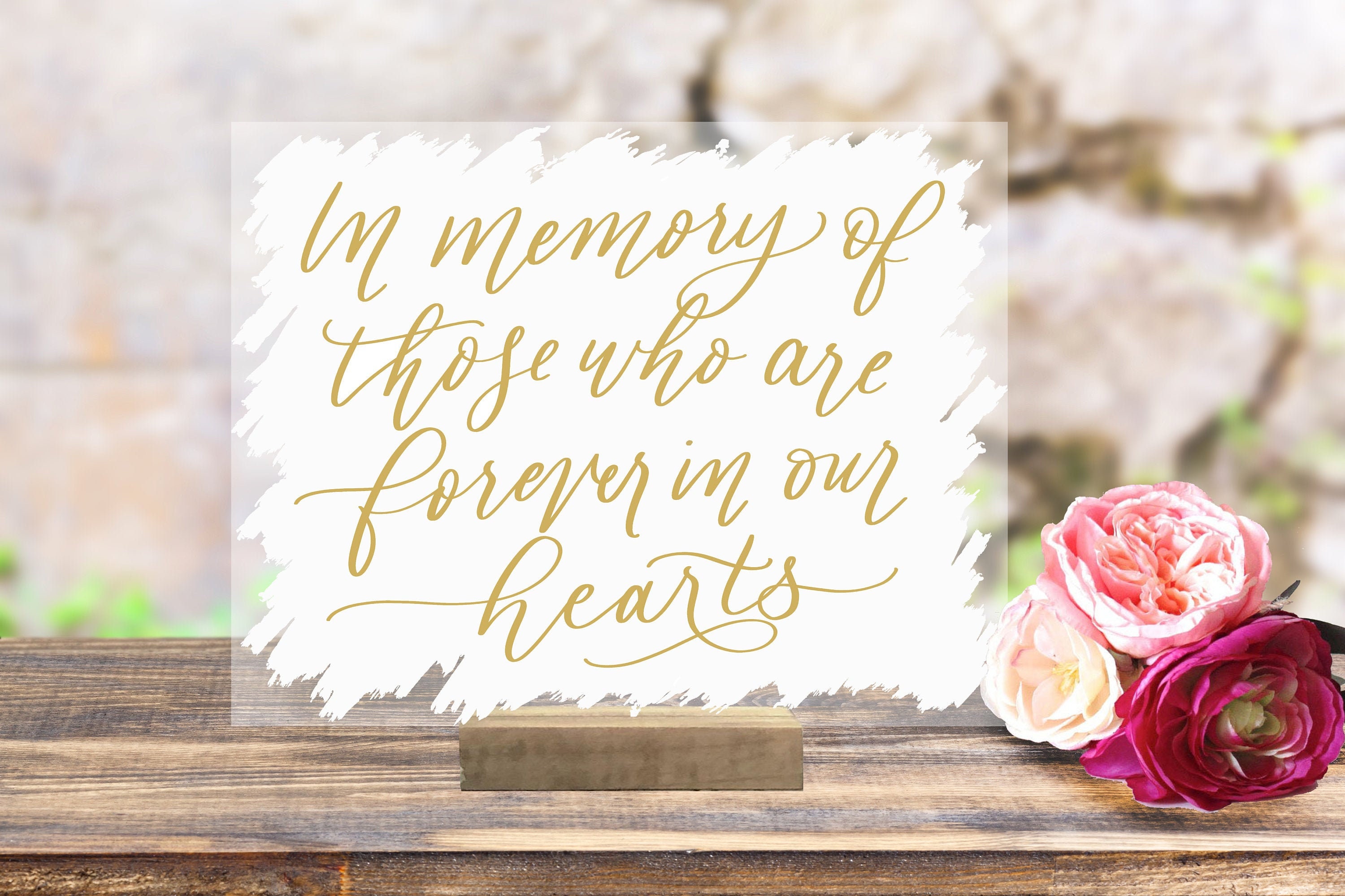 In Memory Of Those Who Are Forever In Our Hearts Sign Acrylic | Etsy