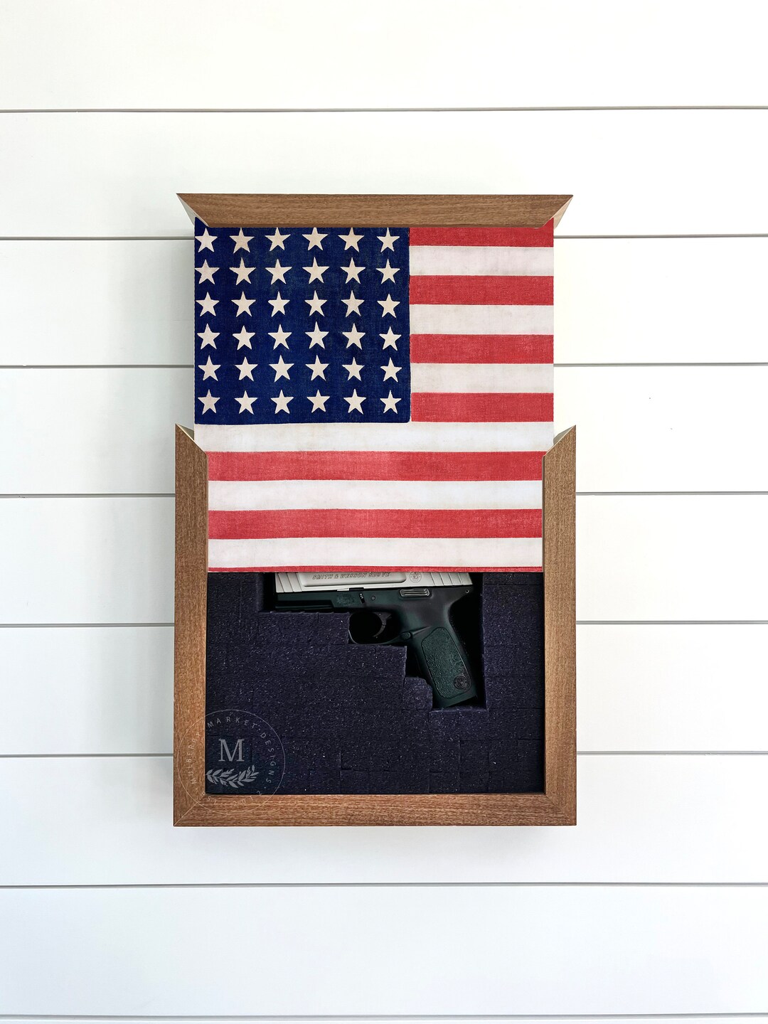 American Flag Hidden Gun Box Hidden Gun Storage Hidden Gun Fathers Day ...