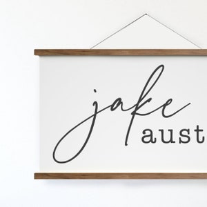 Personalized Name Hanging Canvas Sign, Nursery Sign, Nursery Wall Art ...