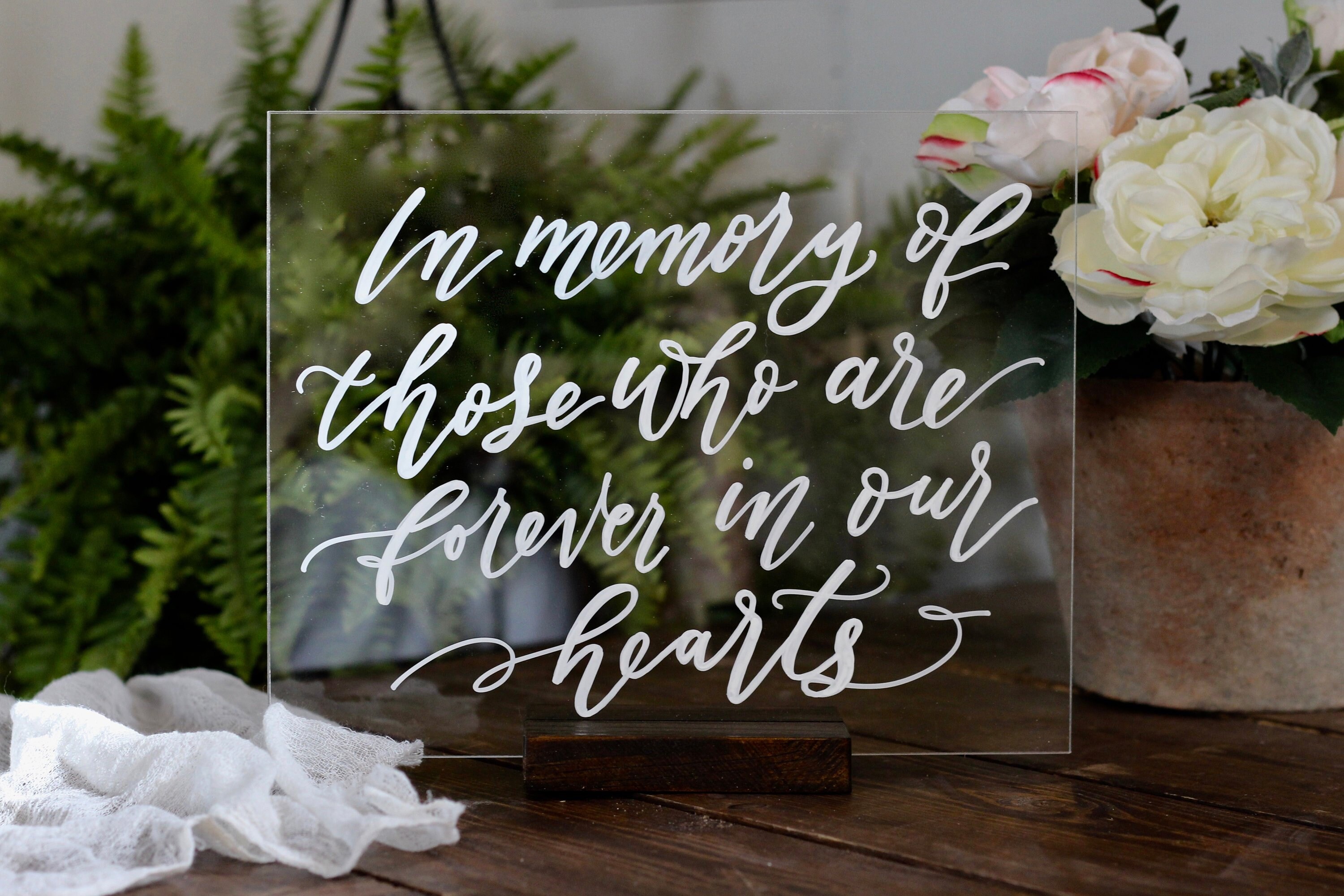 In Memory Of Those Who Are Forever In Our Hearts Sign Acrylic | Etsy