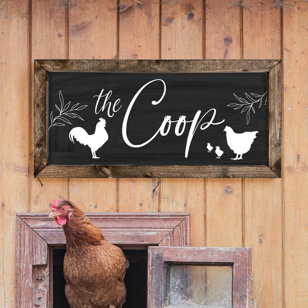 The Coop Chicken Coop Sign, Sign for Chicken Coop, Farmhouse Sign ...