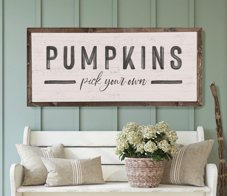 Pumpkins Pick Your Own Fall Sign | Fall Sign | Fall Wall Decor | Autumn ...
