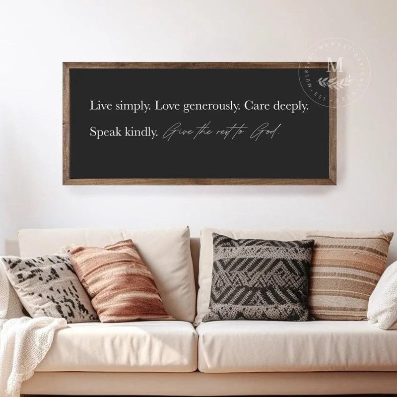Live Simply Wall Sign - Etsy