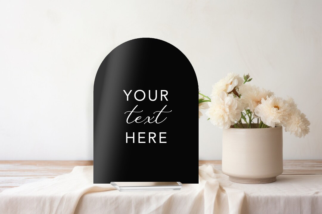 Custom Arched Acrylic Sign, Acrylic Wedding Sign, Acrylic Business Sign ...