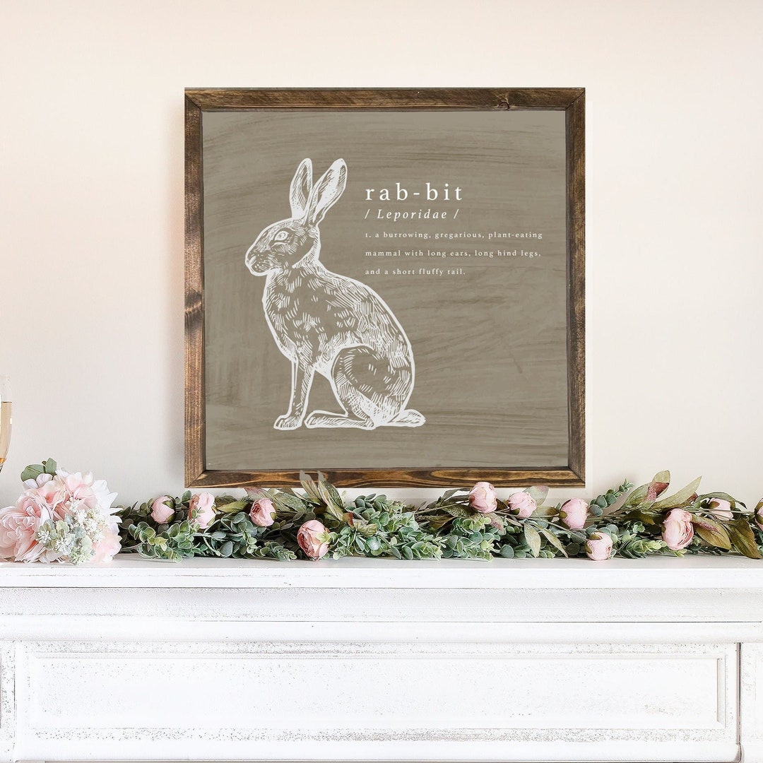 Spring Rabbit Farmhouse, Easter Wall Art, Easter Signs, Farmhouse Signs ...
