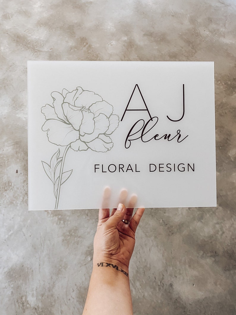 Acrylic Business Logo Sign Store Front Sign 30x21 Sign - Etsy