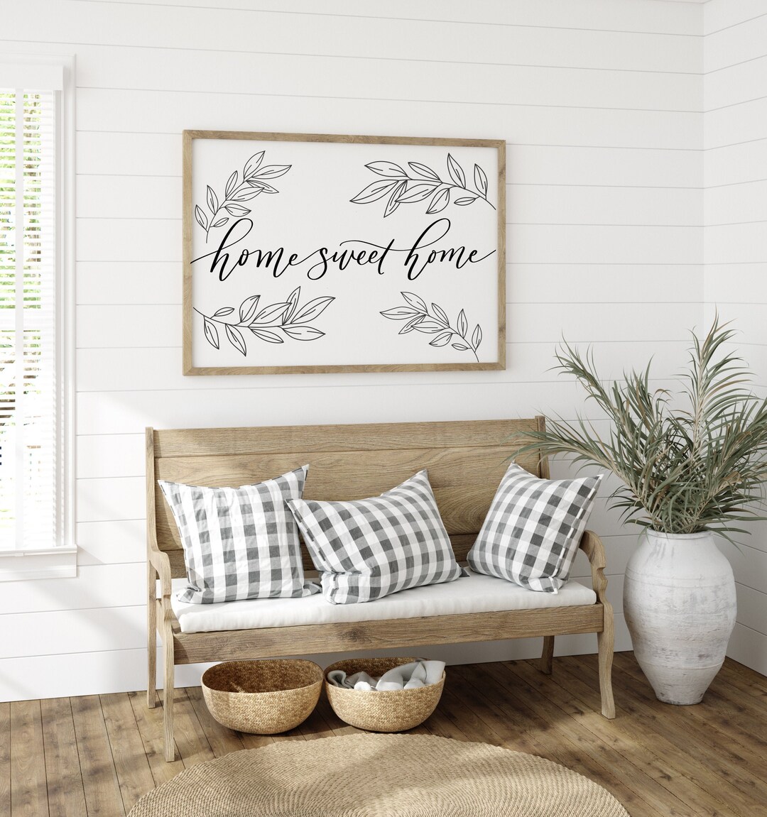 Home Sweet Home Sign Living Room Signs Wood Framed Sign Farmhouse Signs ...