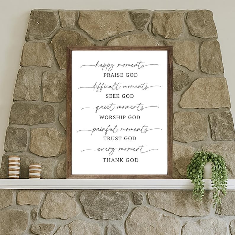 Happy Moments Praise God Christian Wall Art, Inspirational Wall Art ...