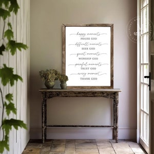 Happy Moments Praise God Christian Wall Art, Inspirational Wall Art ...