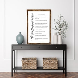 The Ten Commandments Sign, Bible Verse Sign, Scripture Sign, Wood ...
