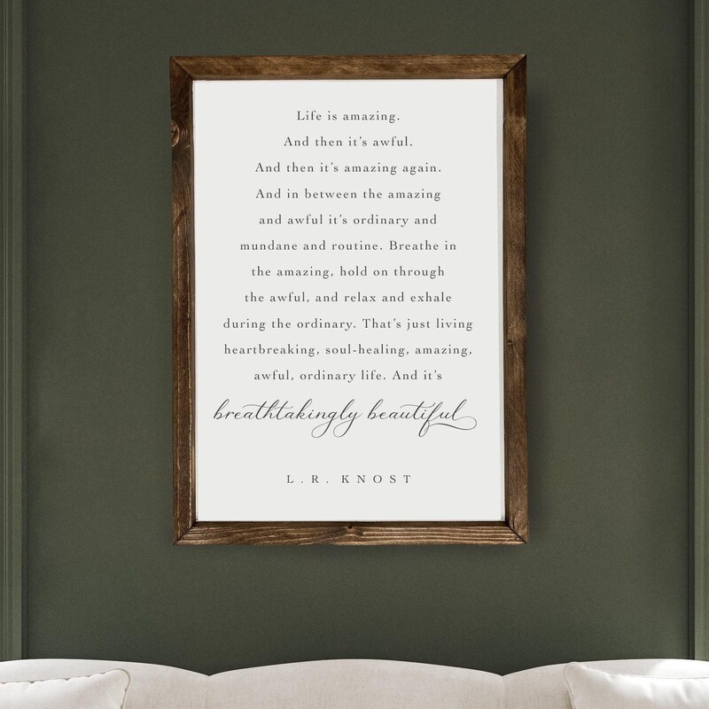 Life Quote Sign - Etsy