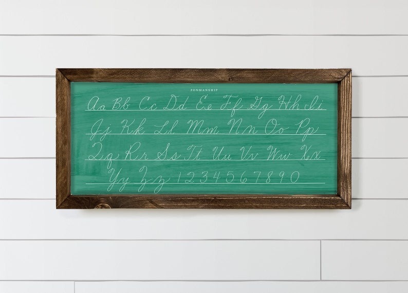 Old School Cursive Alphabet