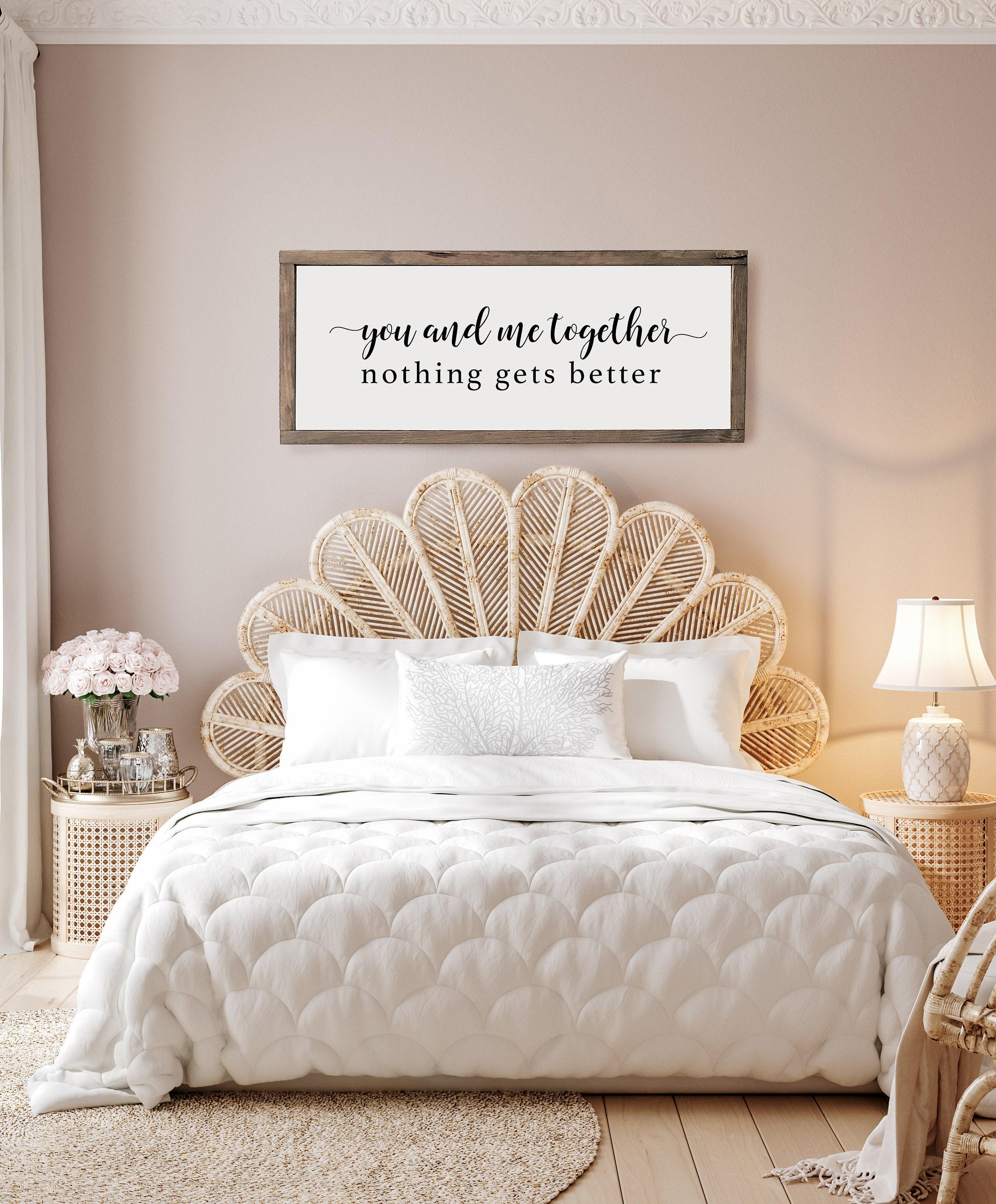 Master bedroom sign you and me together always and forever sign master bedroom decor wall decor bedroom wall art wood framed signs Etsy