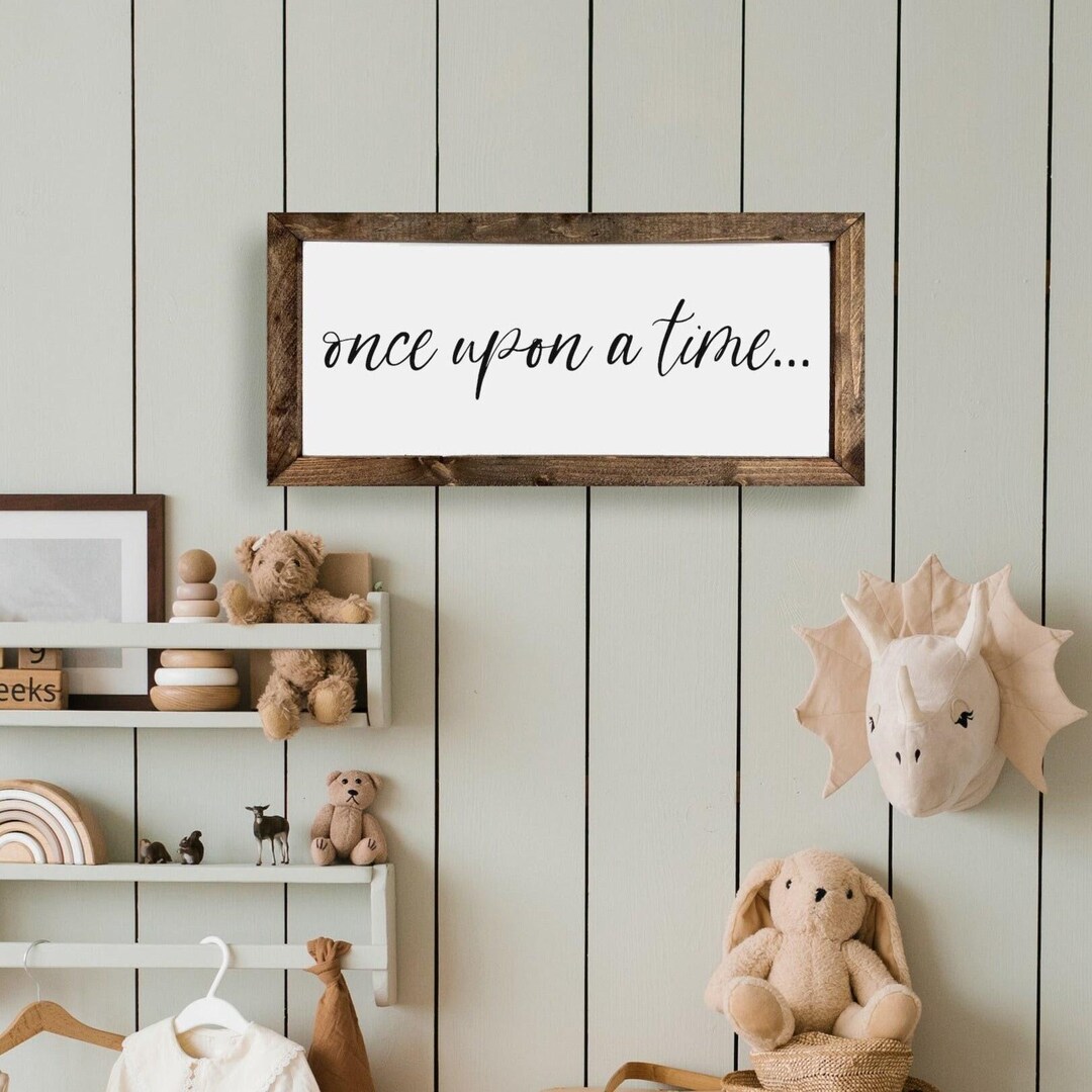 Once Upon A Time Sign, Kids Playroom Sign, Playroom Decor, Sign for ...