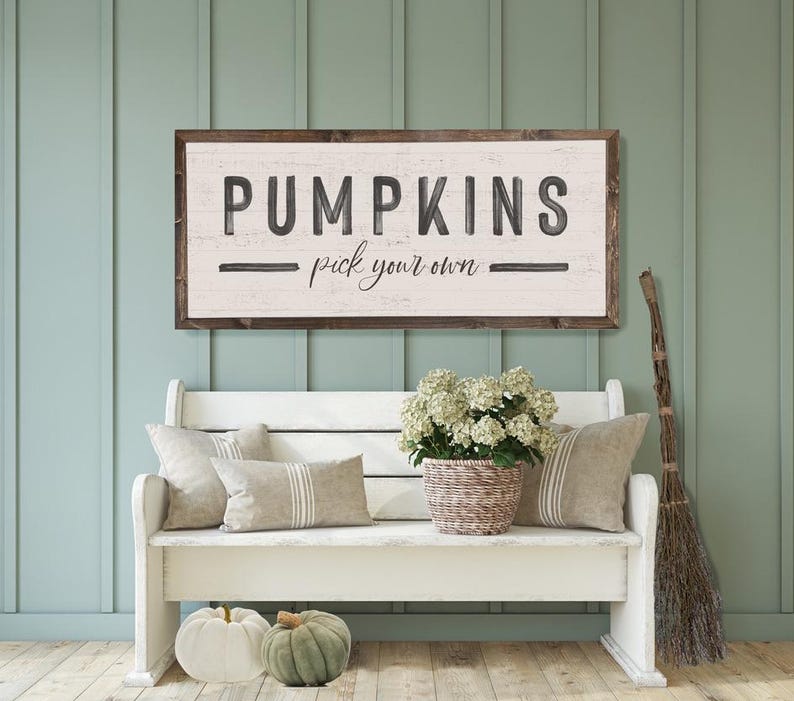 Pumpkins Pick Your Own Fall Sign | Fall Sign | Fall Wall Decor | Autumn ...