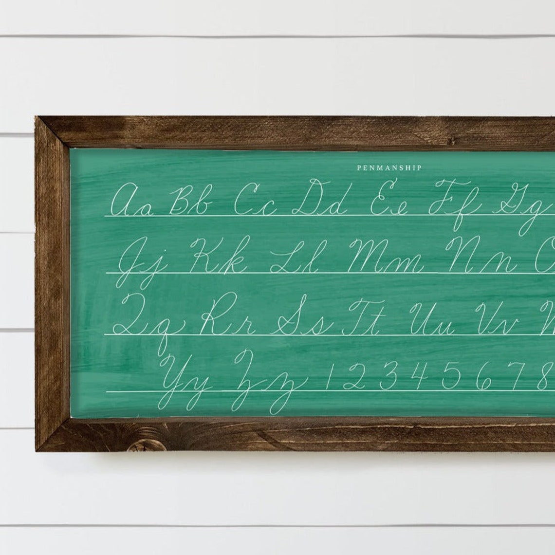 Old School Cursive Alphabet Sign Homeschool Decor ABC Sign - Etsy
