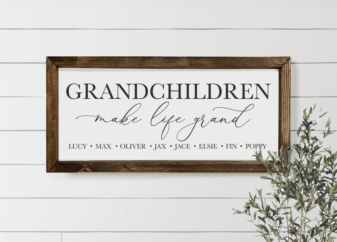 Personalized Grandchildren Sign Grandparents Sign Gift for - Etsy