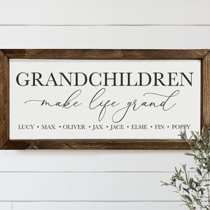 Personalized Grandchildren Sign Grandparents Sign Gift for - Etsy