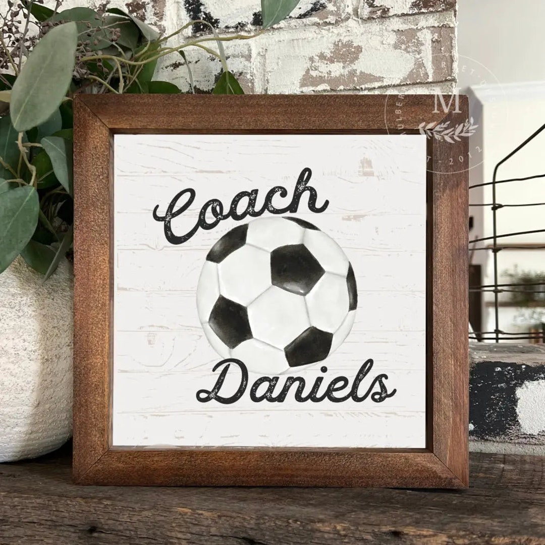 Personalized Soccer Coach Sign, Soccer Coach Gift, Sign for Coach, Gift ...