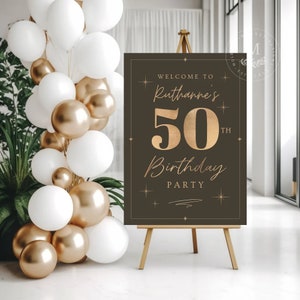 Personalized 50th Birthday Sign, Sign for 50th Birthday, Birthday Party ...