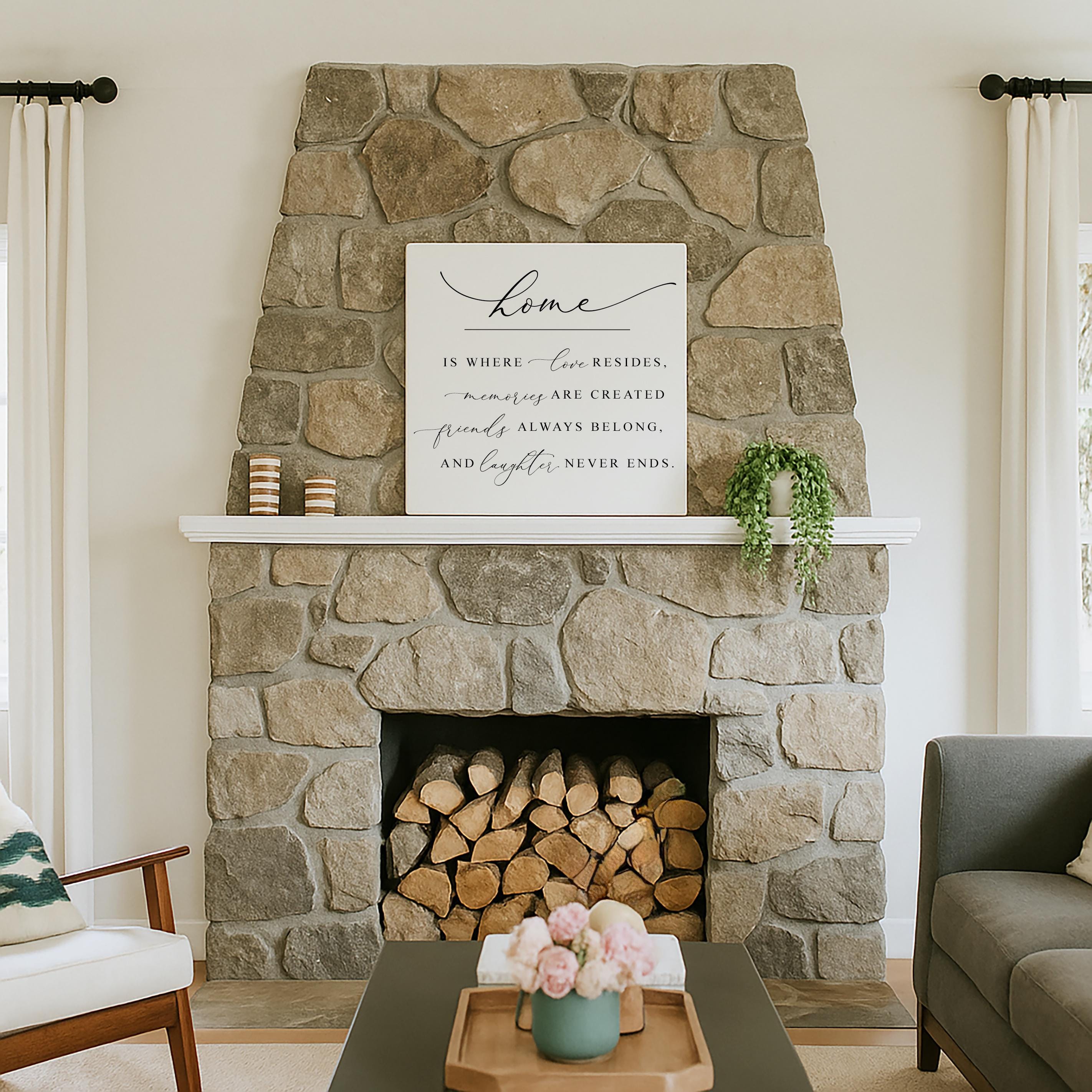Farmhouse Home is Where Love Resides Wood Wall Art, Farmhouse Signs ...