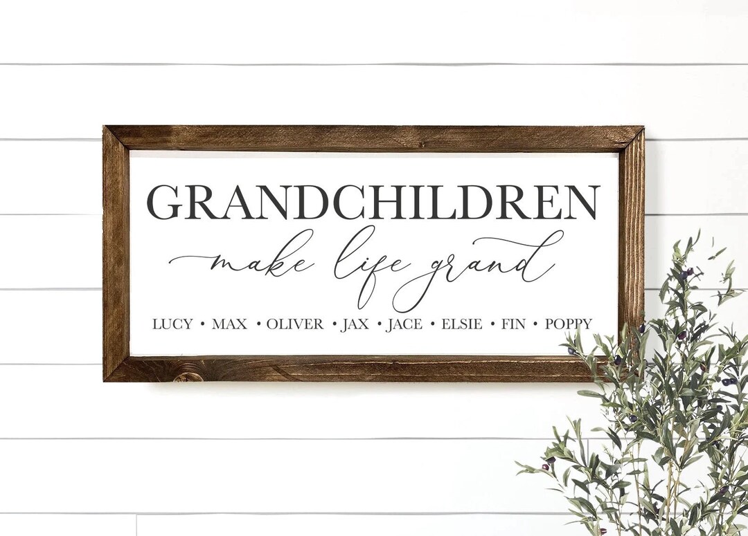 Personalized Grandchildren Sign, Grandparents Sign, Grandchildren Make ...