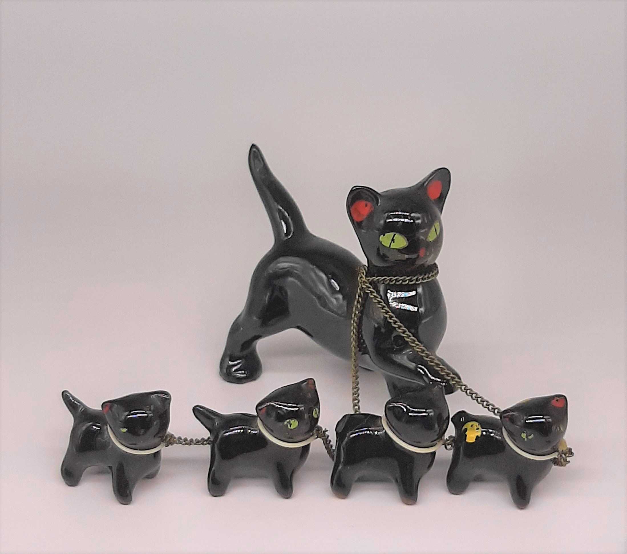 1950s Chained Cat Family - Etsy