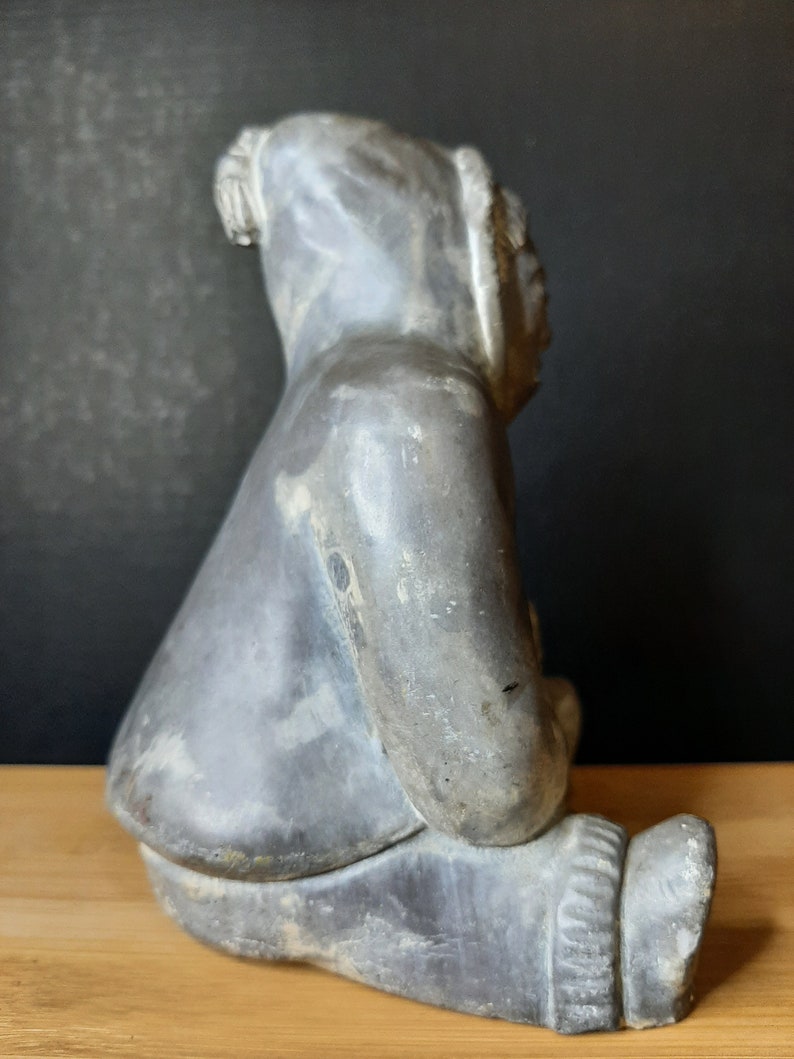 Inuit Fisherman and His Fish Sculpture by ABBOTT CANADA - Etsy