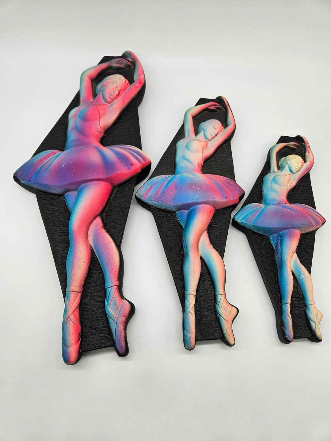 3 Mid-century Miller Studios Ballerina Chalkware Wall Plaques - Etsy