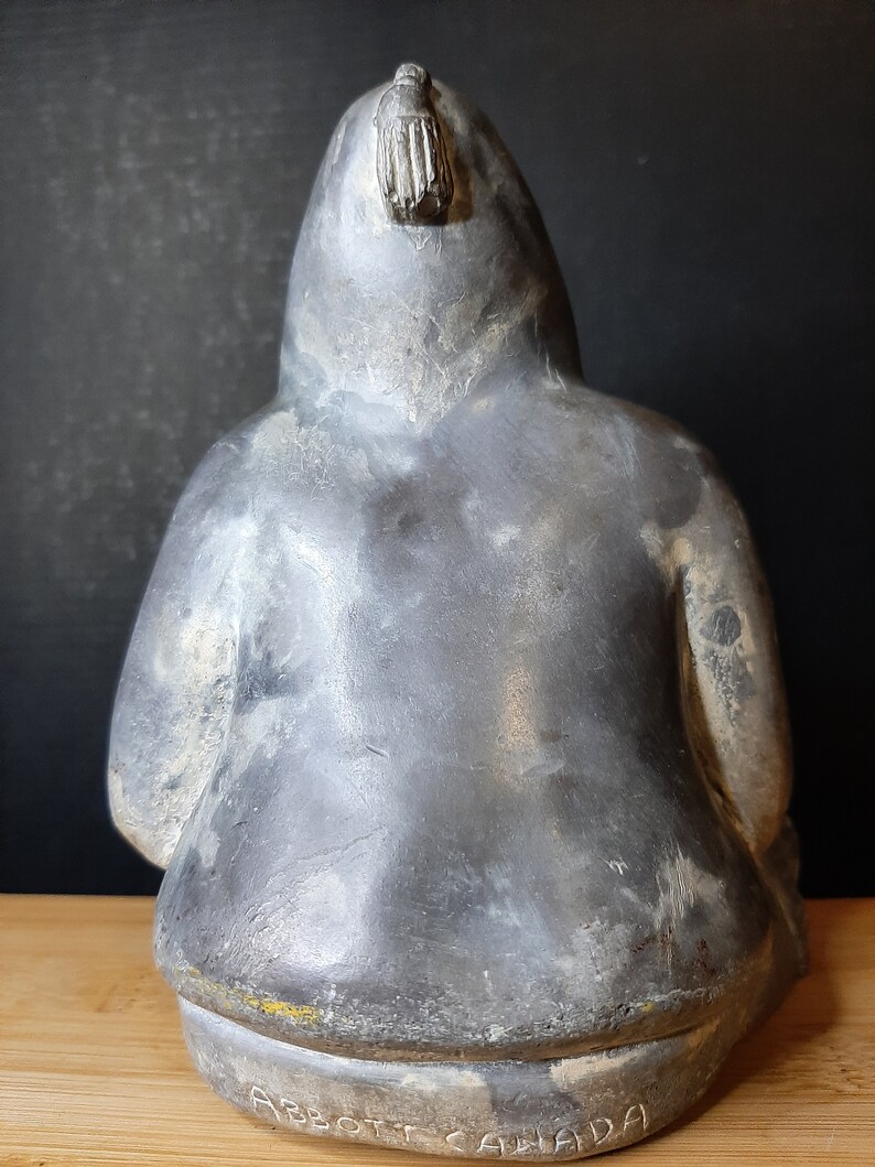 Inuit Fisherman and His Fish Sculpture by ABBOTT CANADA - Etsy