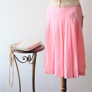Wool Skirt Secretary Dress Office Skirt Pink Box Pleat Skirt - Etsy