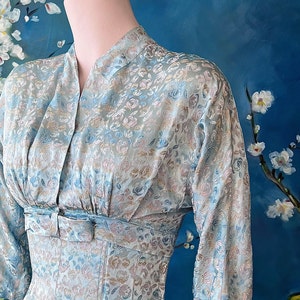 Blue Brocade - Etsy